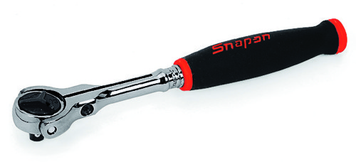 Snap-on 1/4 inch 72-Tands ratel met ronde swifel kop en softgrip ...